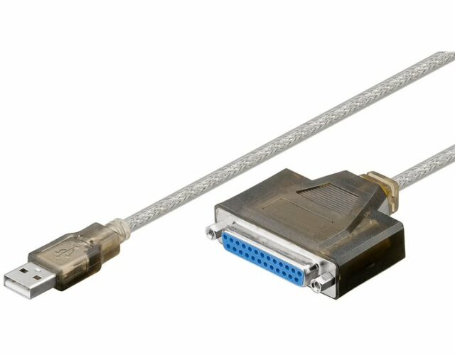 Goobay USB to D-SUB/IEEE 1284 female Printer 1.5m Cable – Transparent – Tech4u