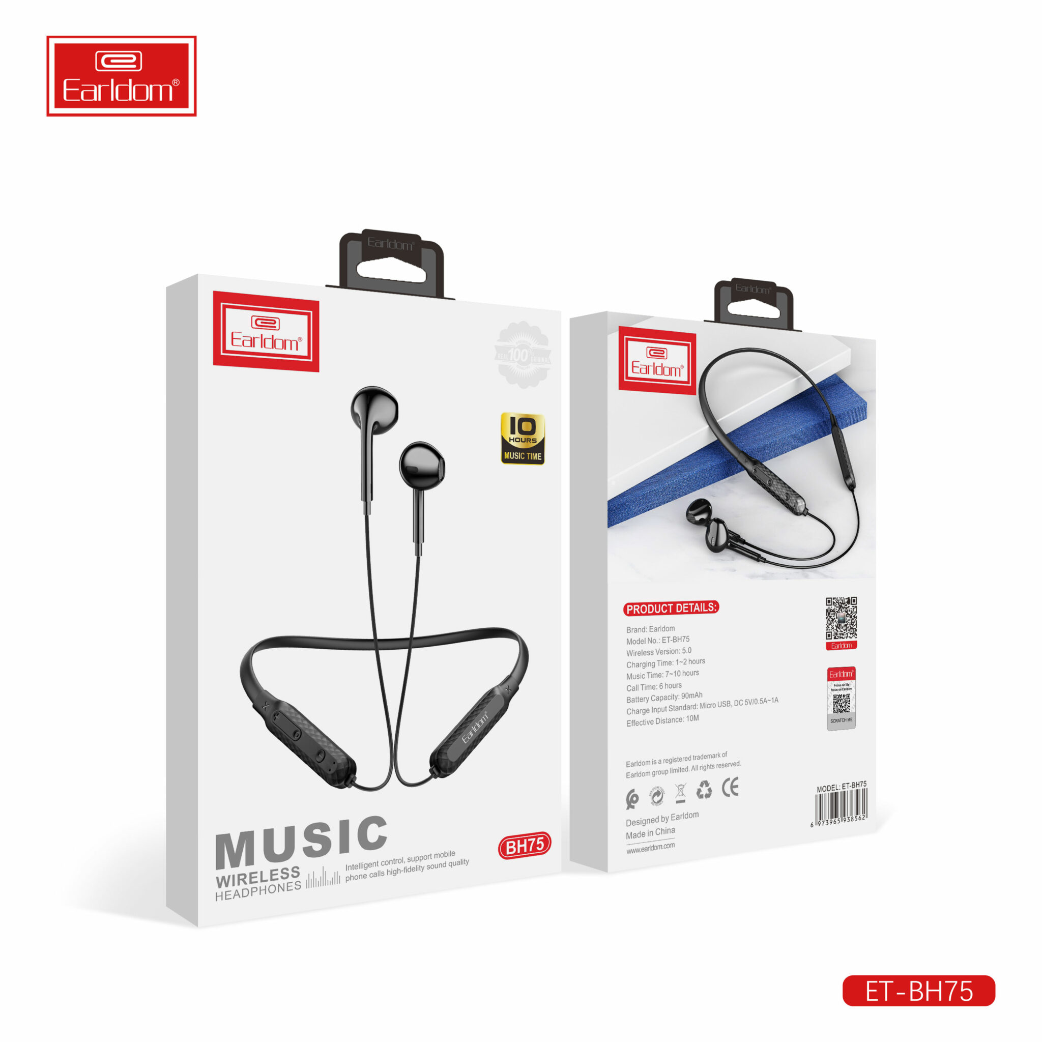 Earldom ET-BH75 Bluetooth Earphones – Tech4u